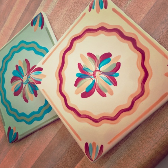 Southern Living At Home | Kitchen | Slah Set Of 2 Hand Painted Trivets ...
